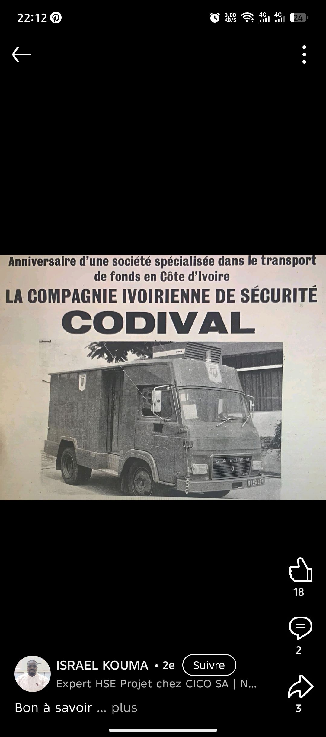 La Première Société de Transport de Fonds d'Afrique : CODIVAL 50 Ans au ...