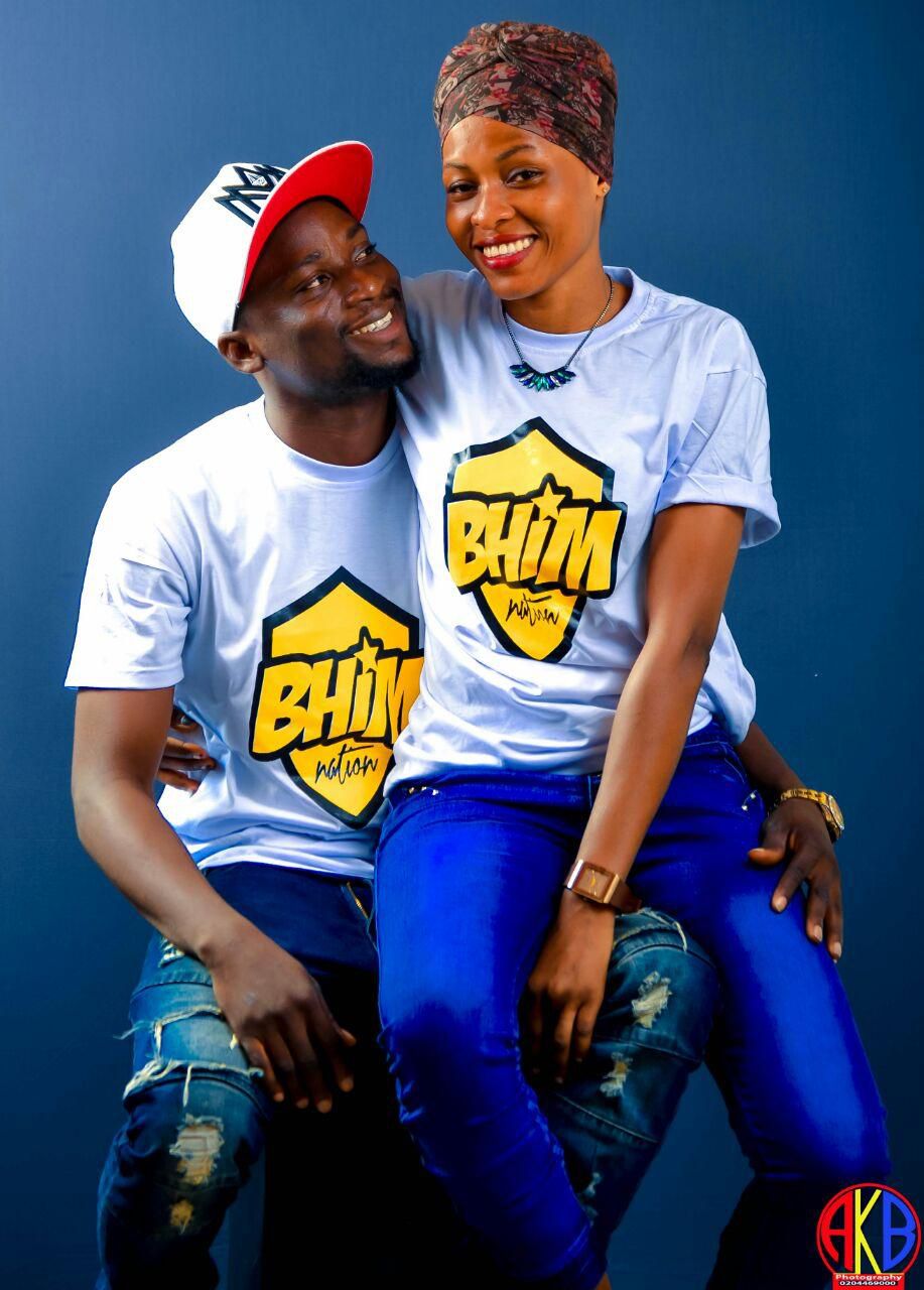 Couple rocks Stonebwoy’s customised 'Bhim Nation' tees for pre-wedding ...