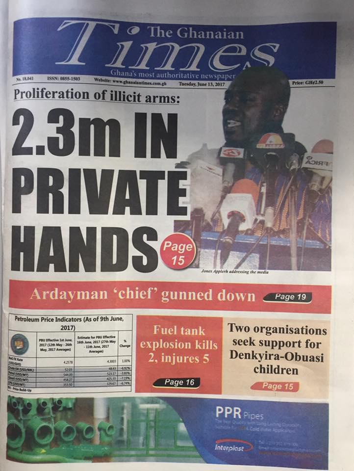 Today’s Front Pages [June 13, 2017] | Pulse Ghana