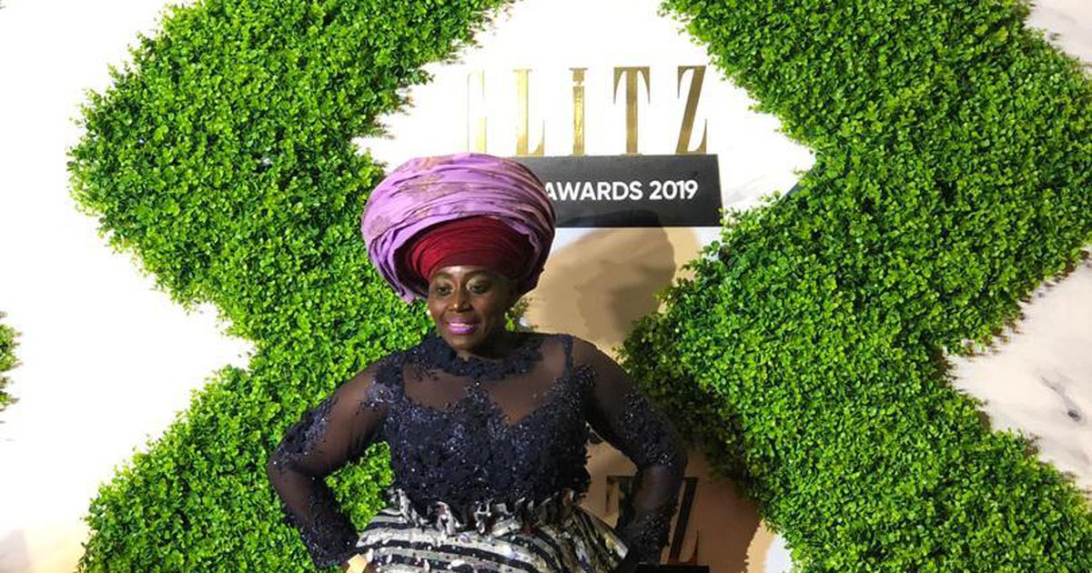 Glitz Style Awards: Akumaa Mama Zimbi on the red carpet with her giant ...