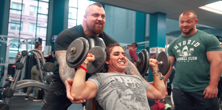 Watch Strongman Eddie Hall and Powerlifter Stefi Cohen Battle It Out at ...