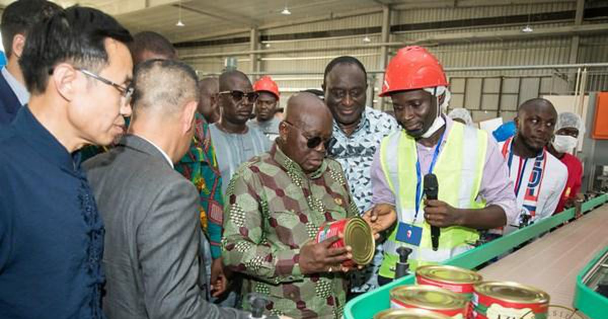 Nana Addo commissions tomato processing plant | Pulse Ghana