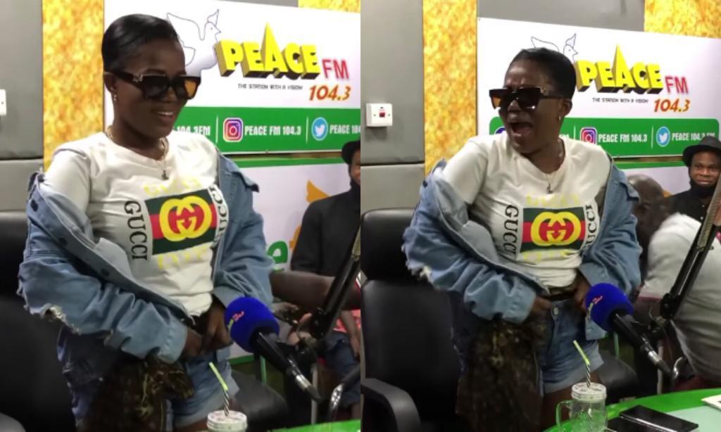 MzBel nearly shows pubic hair to prove she's not going grey down there ...