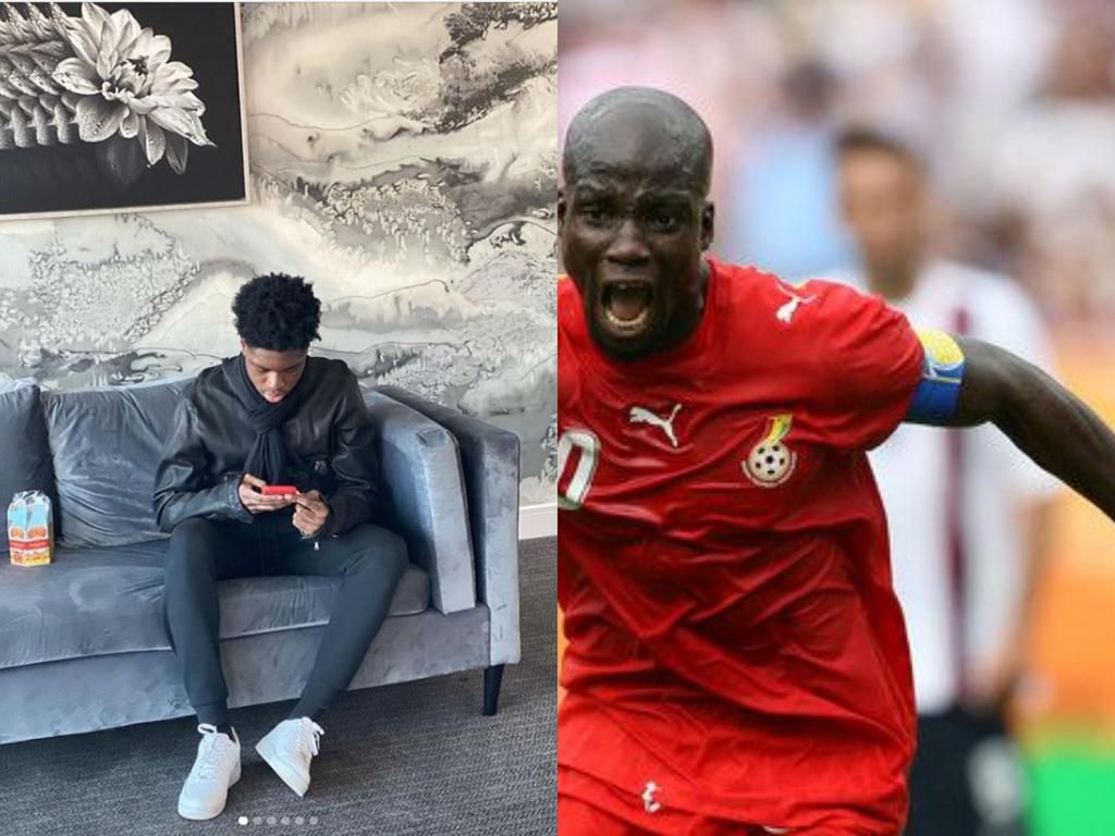 Stephen Appiah flaunts his good-looking son who is also a footballer ...