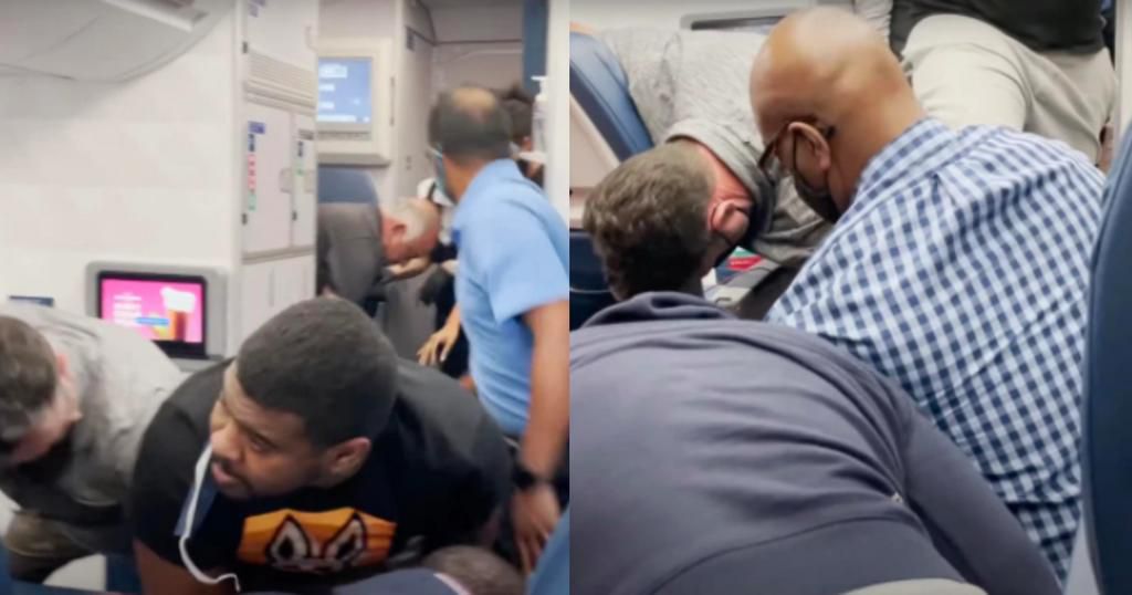 Chaos inside airplane as captain asks "able-bodied" passengers to ...