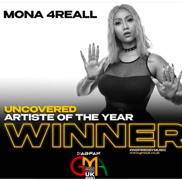 Mona4reall wins uncovered artiste of year at Ghana Music Awards UK 2021 ...