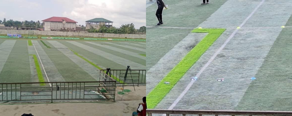 Room carpet used to patch Ghana Premier League team’s Astroturf pitch ...