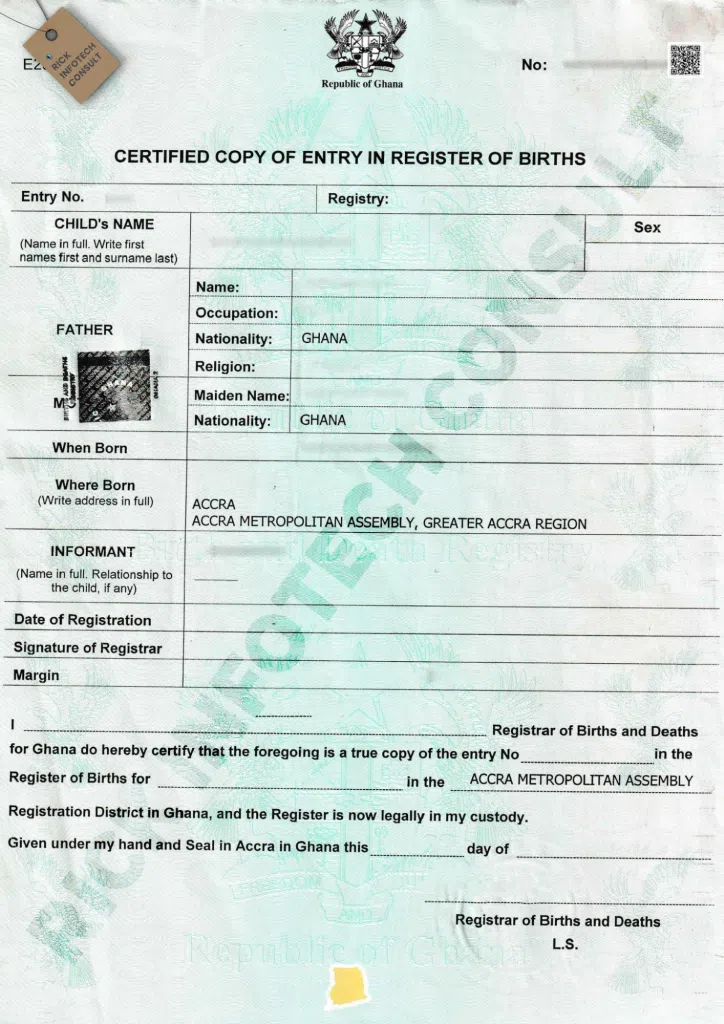 How to Apply for a Birth Certificate in Ghana: A Complete Guide | Pulse ...