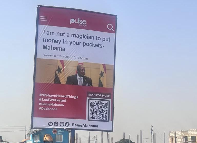 Bill board space owner visits Pulse; has no idea who put up banner to ...