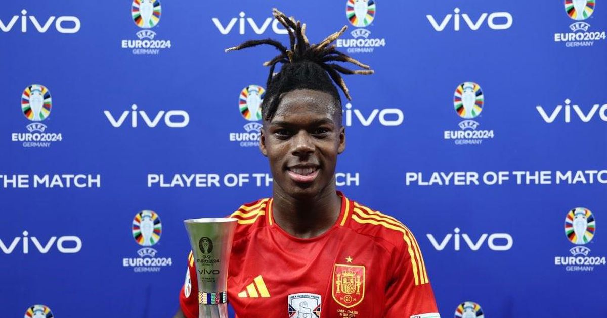 Spanish-Ghanaian Nico Williams wins Man of the Match in Euro 2024 final ...