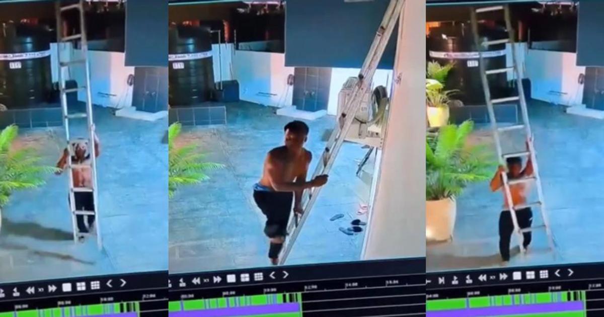 Bare-chested solo robber enters victim's residence in Spintex using ...