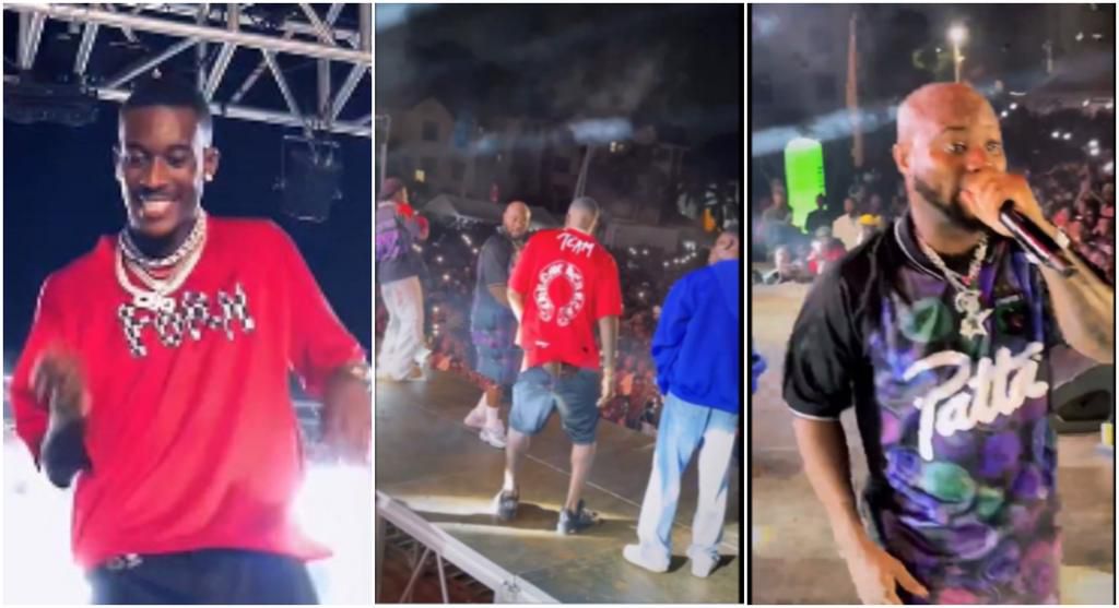 King Promise shows up on stage with footballer Hudson-Odoi at Pent Hall ...