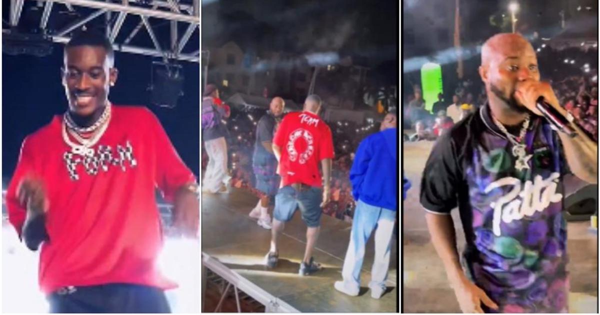 King Promise shows up on stage with footballer Hudson-Odoi at Pent Hall ...