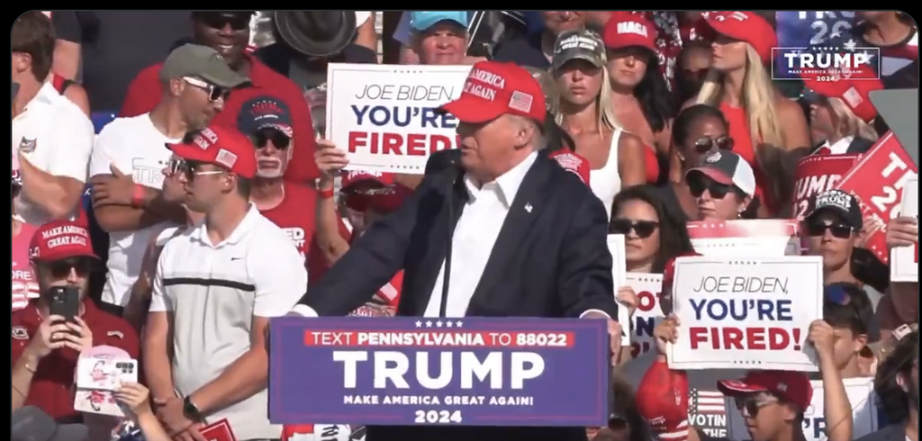 BREAKING: Donald Trump rushed offstage as gunshots were fired at him during rally (video ...