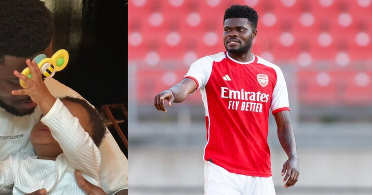 Thomas Partey shares beautiful moment with daughter before Arsenal face ...