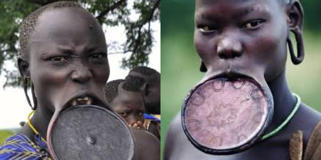 Why girls of the Mursi tribe must remove their teeth and stretch their ...