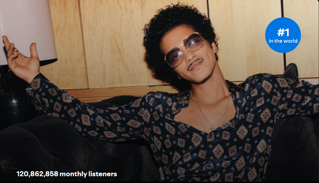 Bruno Mars breaks all-time Spotify monthly listener record | Pulse Nigeria