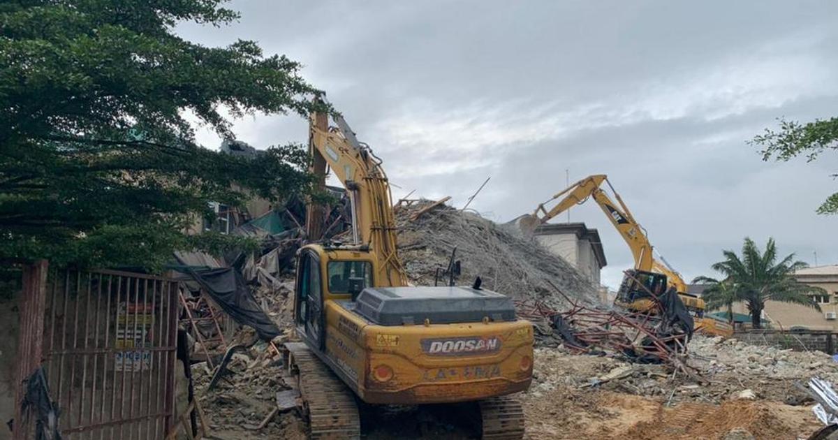 LASEMA says collapsed building in Lekki had been sealed since February ...