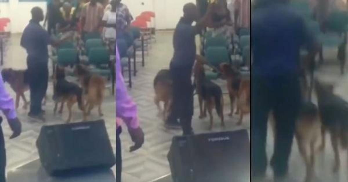 Angry man storms church during prayer and tongue-speaking with 3 wild ...