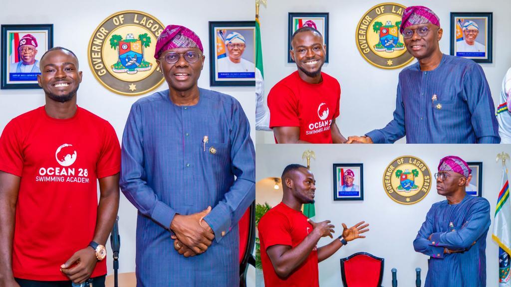 Sanwo-Olu lauds Coach Dreh, man who swam almost 3 hours across Third ...
