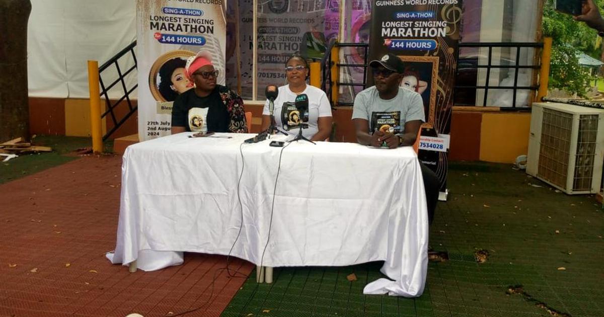 Nigerian singer Jibromah embarks on singing marathon to break 105-hour ...