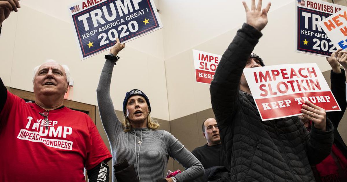 Slotkin, Backing Impeachment, Draws Instant Protests, and Applause ...