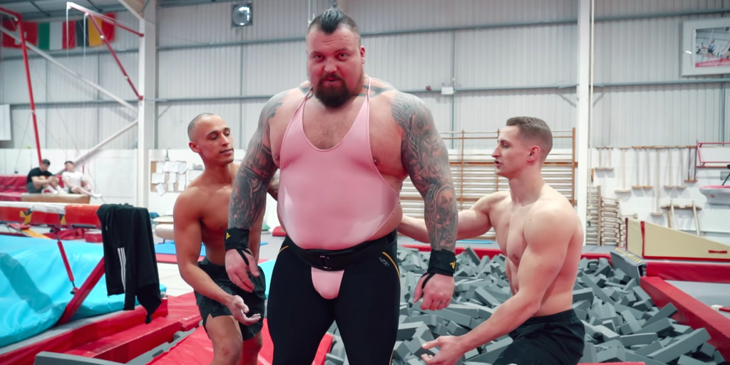Watch 400-Pound Strongman Eddie Hall Attempt a Backflip for the First ...
