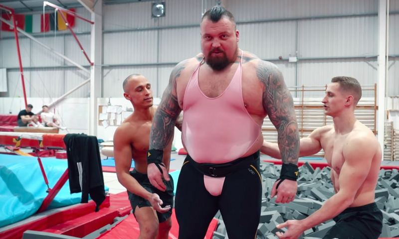 Watch 400-Pound Strongman Eddie Hall Attempt a Backflip for the First ...