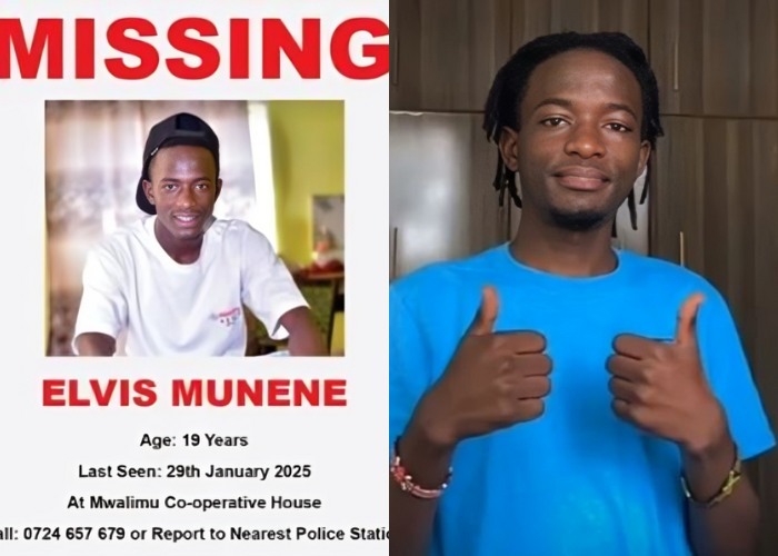 City Hall intern & KCA student Elvis Munene found dead 23 days after going missingfter going ...