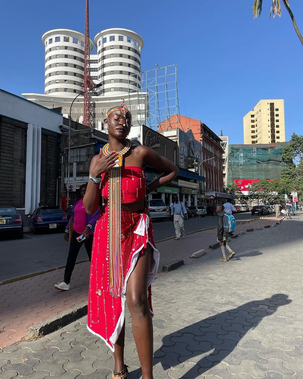 Meet Lupita look-alike turning heads in Kenyan towns through street modelling | Pulselive Kenya