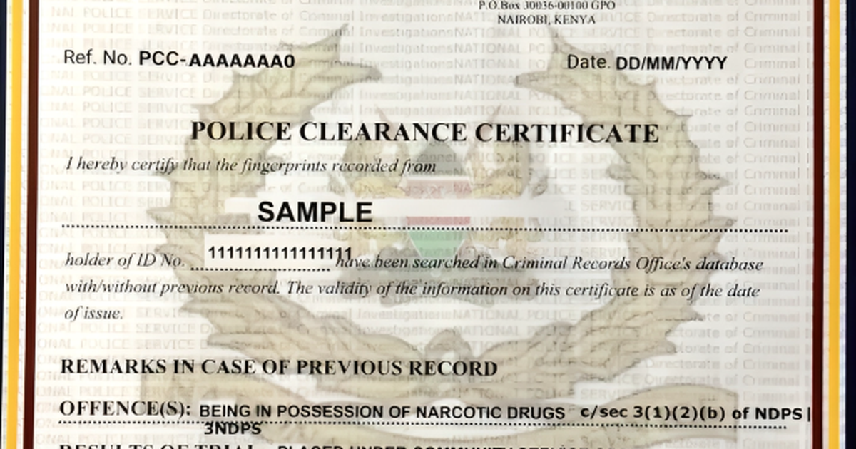 How to apply for a good conduct certificate from the DCI | Pulse Kenya
