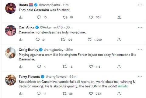 'Best CDM in the World' - Reactions as Manchester United fans laud ...